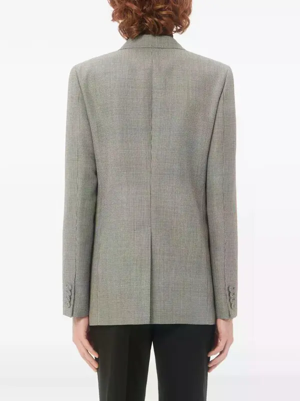 Valentino Garavani Single-breasted Wool Jacket With Houndstooth Pattern