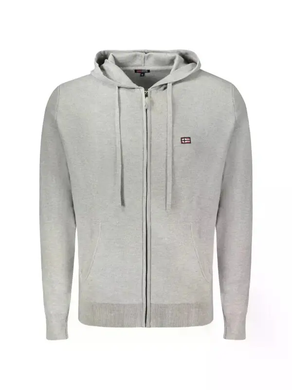 NORWAY 1963 Zip-up Knitted Hoodie - Grey