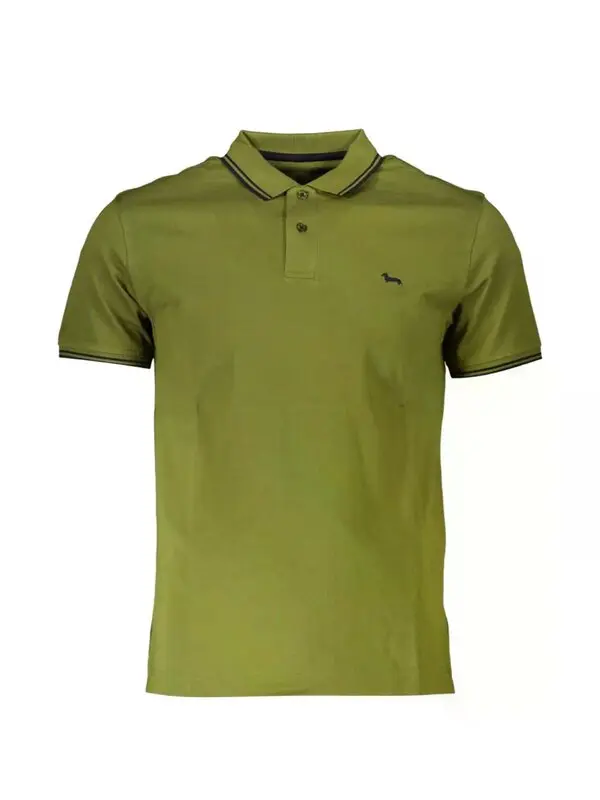 HARMONT & BLAINE Logo-patch Contrast-trimmed Polo Shirt