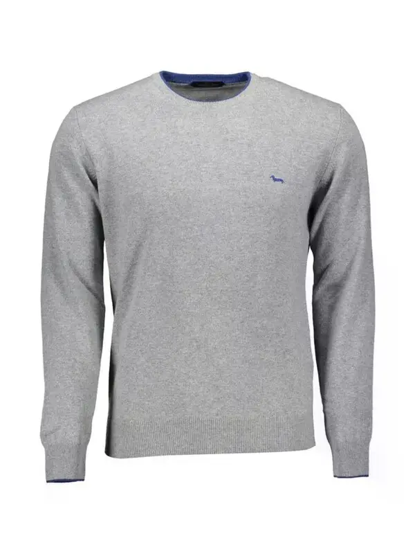 HARMONT & BLAINE Logo-embroidered Cotton Sweater - Grey