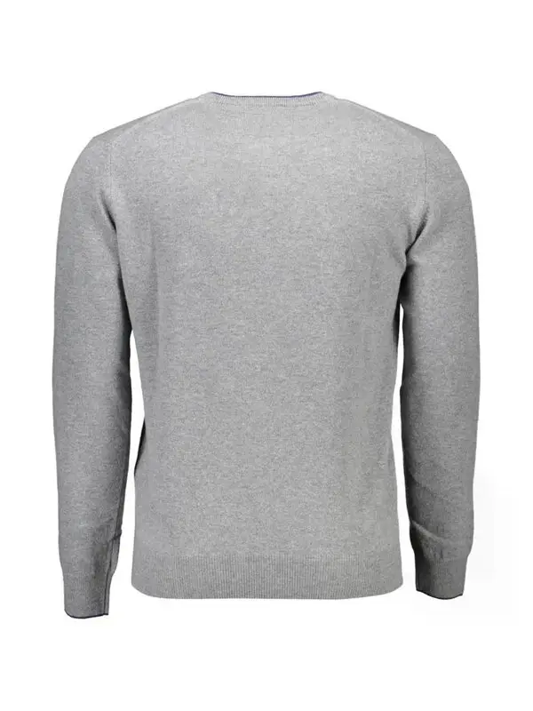 HARMONT & BLAINE Logo-embroidered Cotton Sweater - Grey