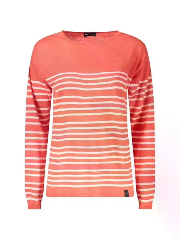 NORTH SAILS Striped Long-sleeve Sweater - Orange