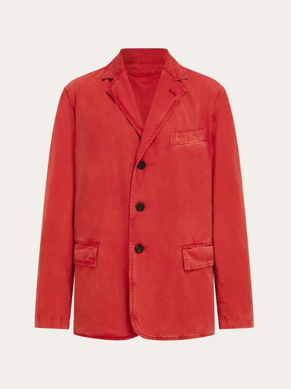FERRAGAMO Single Breasted Jacket - Red