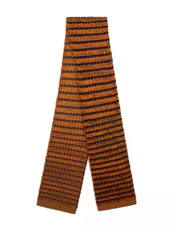 Etro Striped Wool Scarf - Neutrals