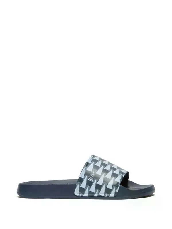 Bally Geometric-print Slides - Blue