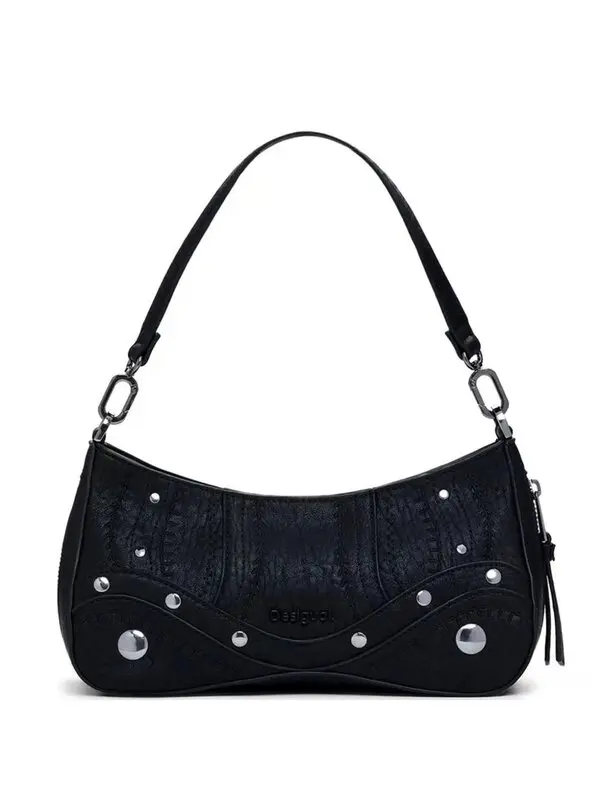 Desigual Stud-embellished Textured Tote Bag - Black