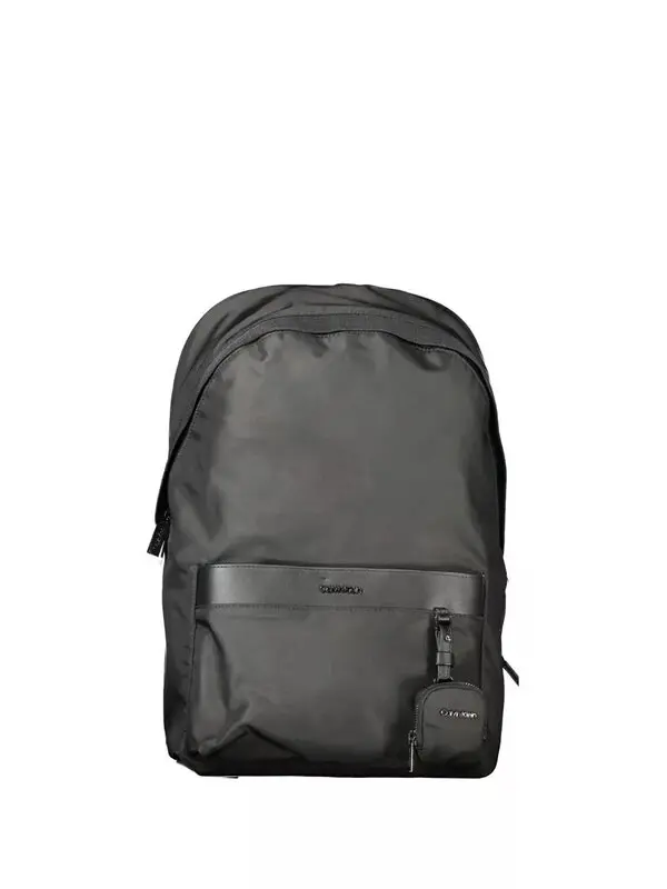 Calvin Klein Logo-engraved Backpack With Keychain - Black