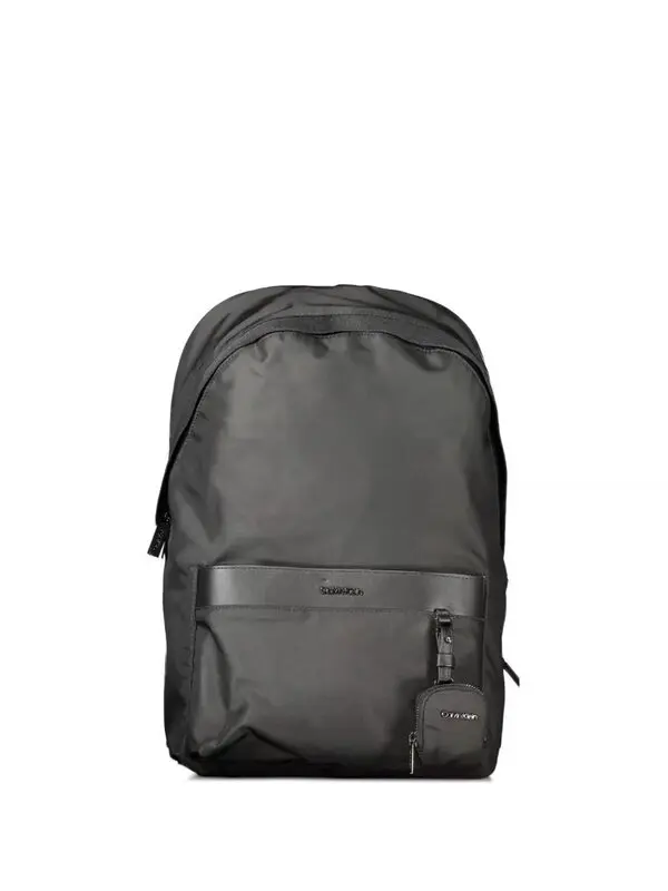 Calvin Klein Logo-engraved Backpack With Keychain - Black