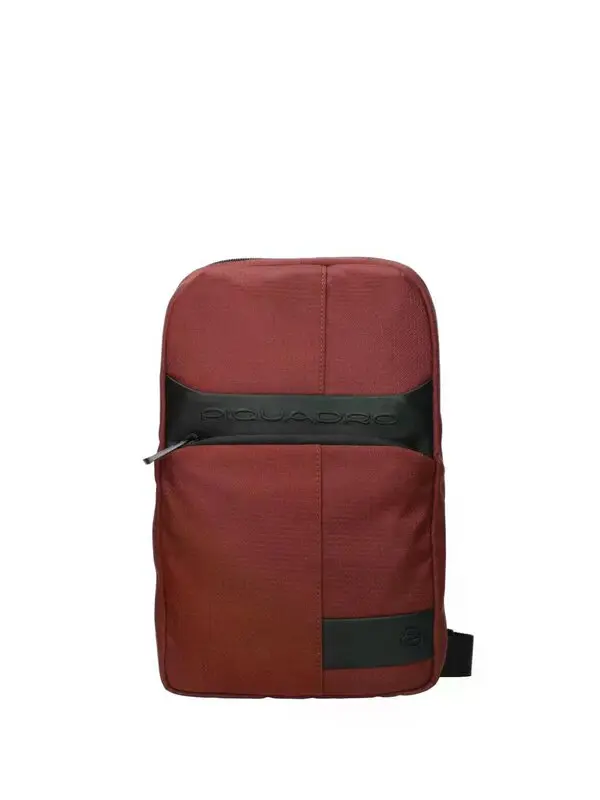 PIQUADRO Leather-trim Crossbody Backpack - Red