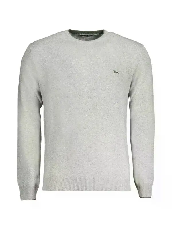 HARMONT & BLAINE Embroidered-logo Crew-neck Sweater - Grey