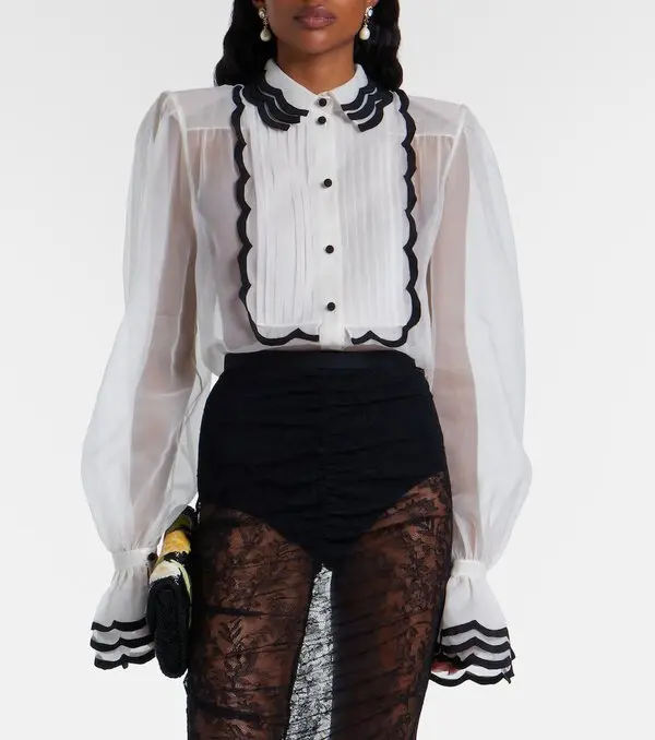 Valentino Garavani Sheer Silk Organza Blouse