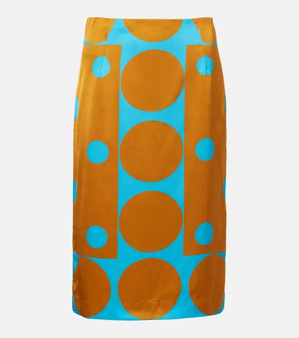 Dries Van Noten Polka-dot Pencil Skirt - Multicoloured