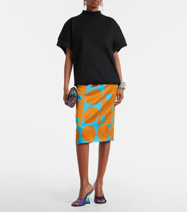 Dries Van Noten Polka-dot Pencil Skirt - Multicoloured