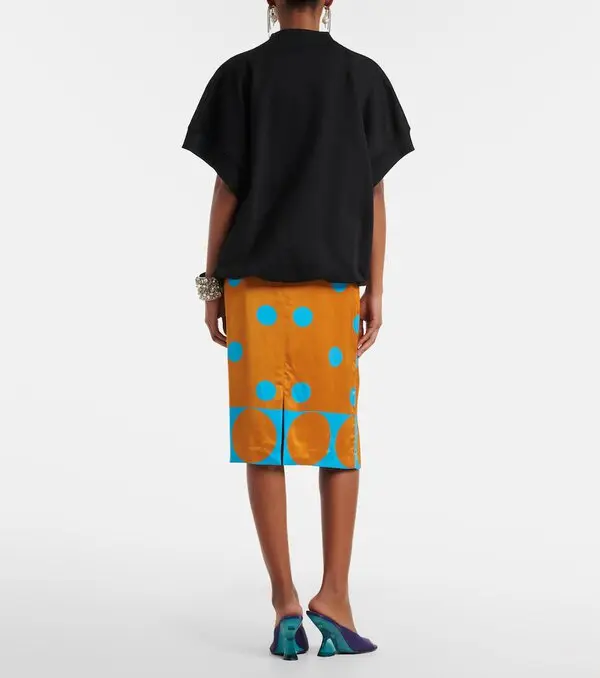 Dries Van Noten Polka-dot Pencil Skirt - Multicoloured