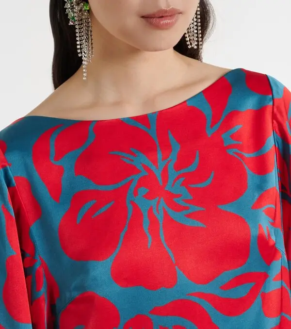 Dries Van Noten Charli Printed Satin Top