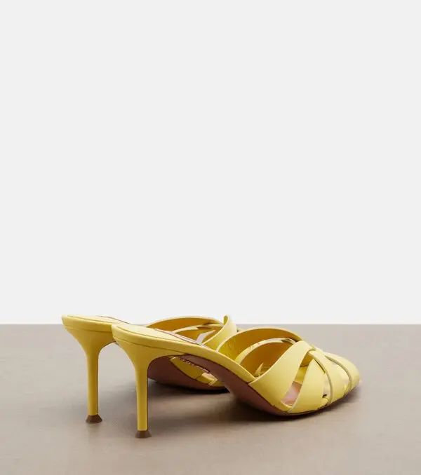 AQUAZZURA Copacabana Leather Mules
