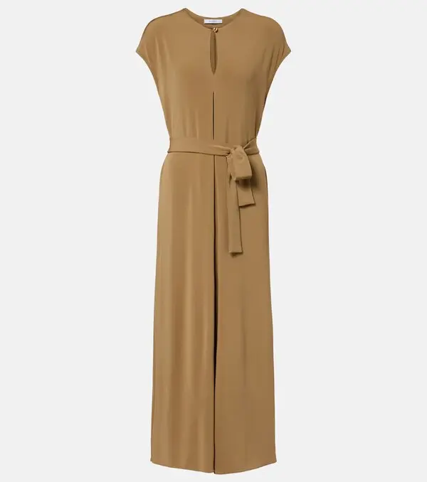 Max Mara Feluca Belted Maxi Dress - Beige