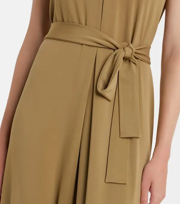 Max Mara Feluca Belted Maxi Dress - Beige