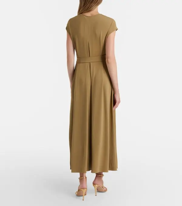 Max Mara Feluca Belted Maxi Dress - Beige