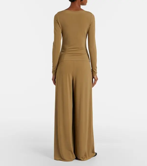 Max Mara Pleated Wide-leg Pants - Beige