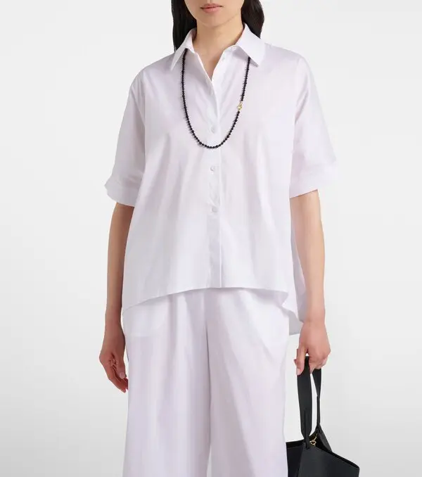 Max Mara Pittura Cotton-blend Shirt - White