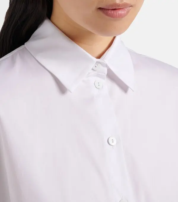 Max Mara Pittura Cotton-blend Shirt - White