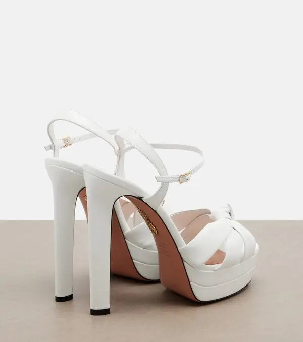 AQUAZZURA Nina Leather Platform Sandals