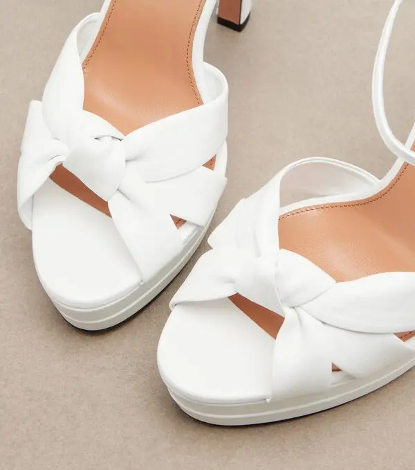 AQUAZZURA Nina Leather Platform Sandals