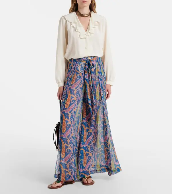 Etro Paisley Wide-leg Pants