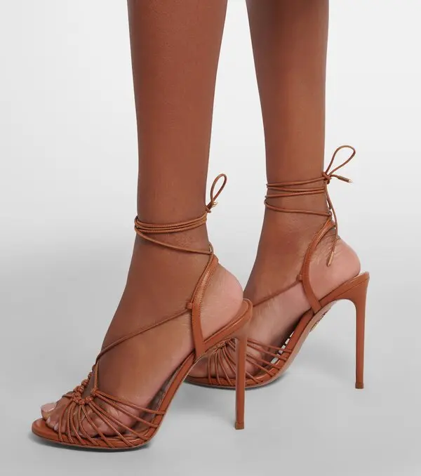 AQUAZZURA Ritmo Leather Sandals
