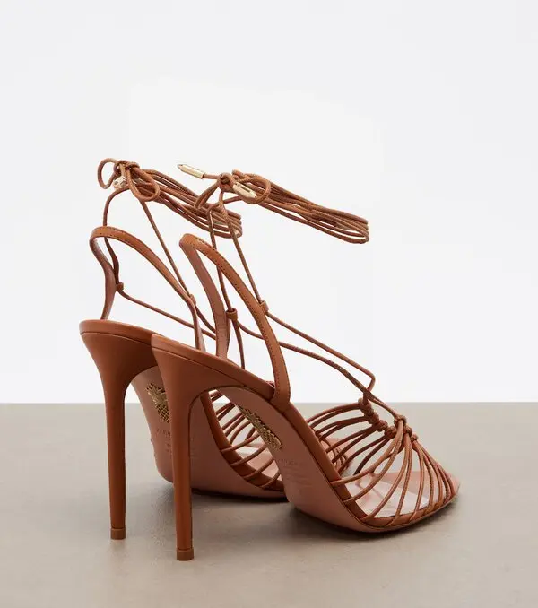 AQUAZZURA Ritmo Leather Sandals
