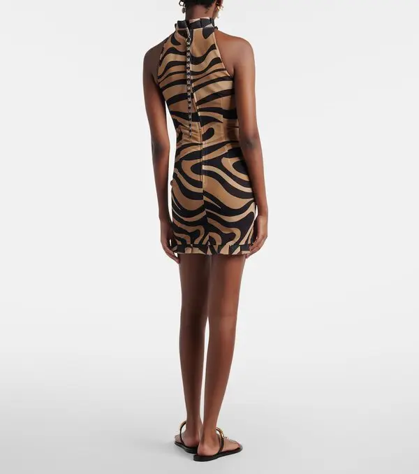 Emilio Pucci Marmo Ruffled Minidress