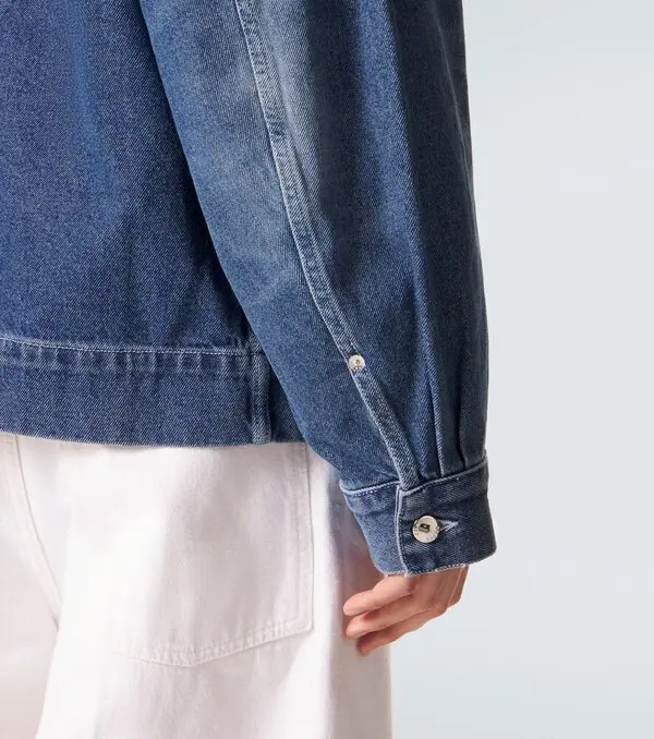 Simone Rocha Embellished Denim Jacket - Blue