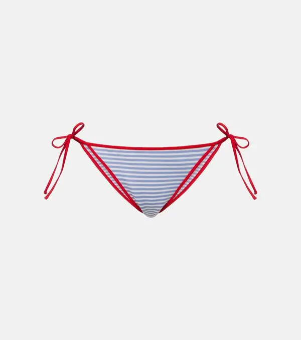 Prada Striped Bikini Bottoms - Blue