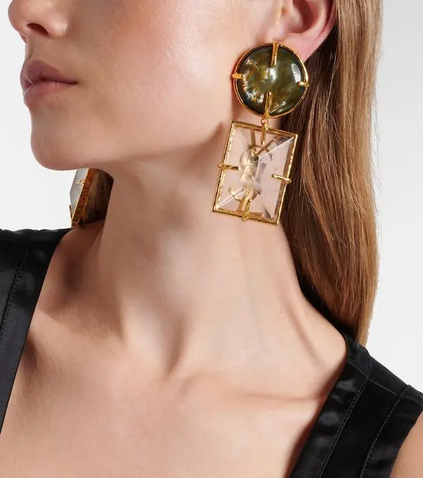 Saint Laurent Cassandre Clip-on Earrings