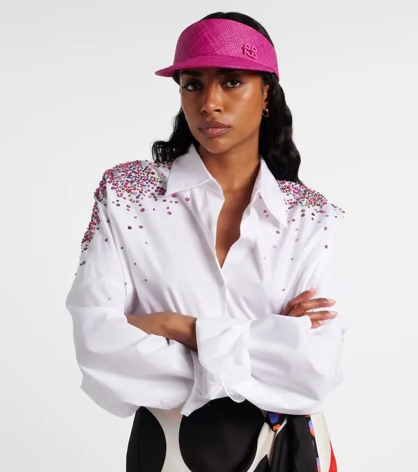 Ruslan Baginskiy Logo Straw Visor - Pink