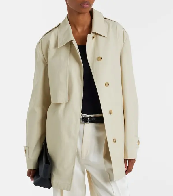 Vince Cotton-blend Cropped Trench Coat - Beige