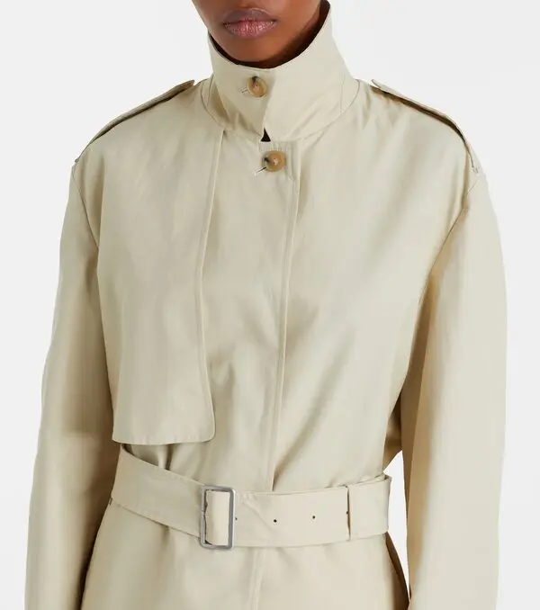 Vince Cotton-blend Cropped Trench Coat - Beige