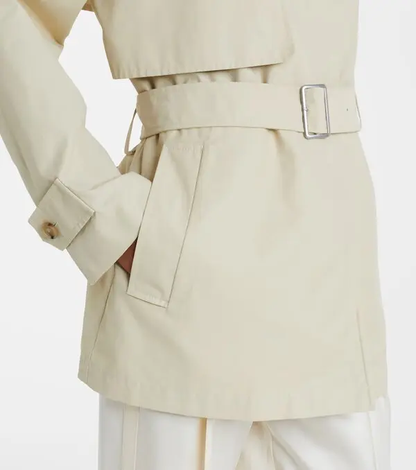 Vince Cotton-blend Cropped Trench Coat - Beige