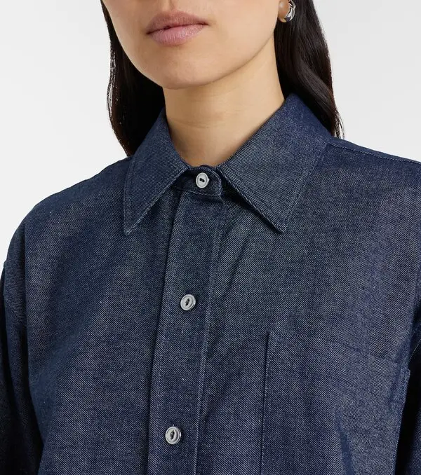 Vince Cotton And Linen Chambray Shirt
