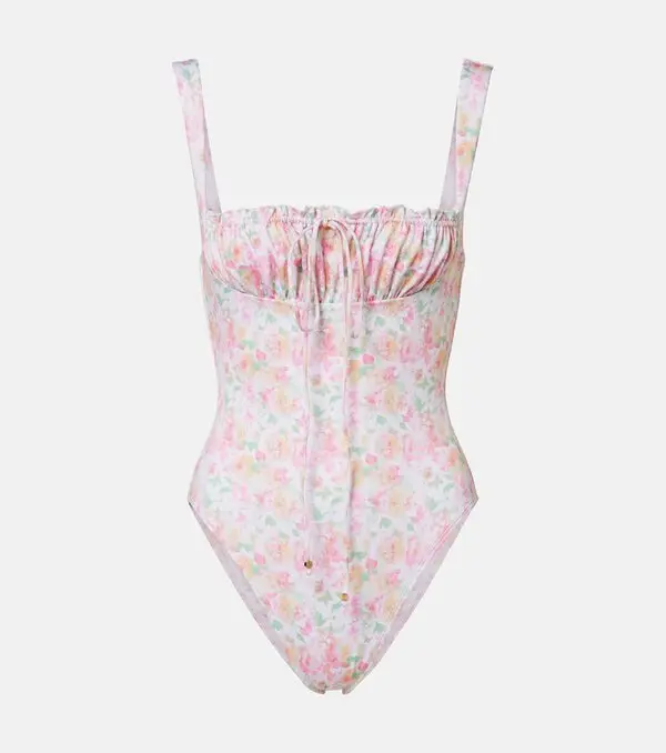 BANANHOT Gia Floral Swimsuit - White
