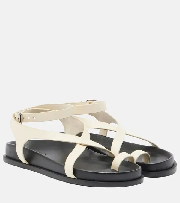 A.emery Jalen Leather Sandals - White