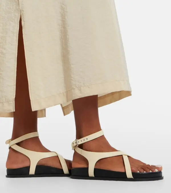 A.emery Jalen Leather Sandals - White