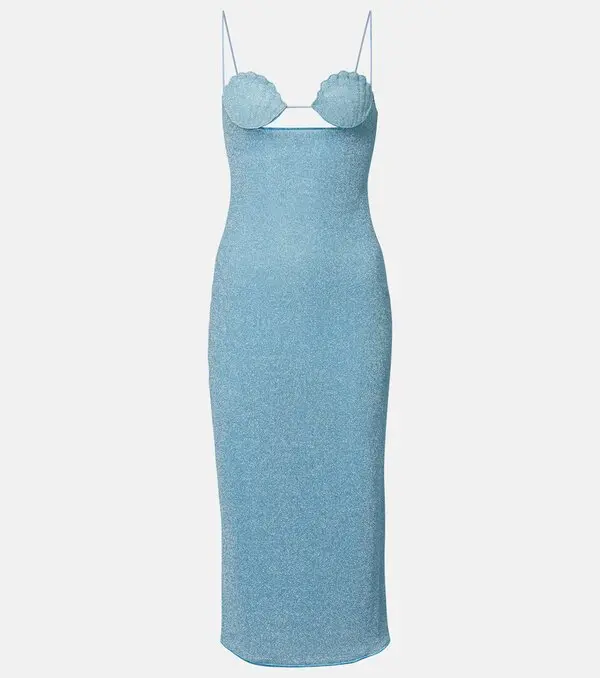 Oseree Lumière Midi Dress - Blue
