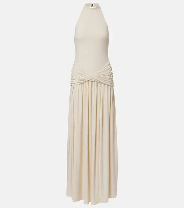 BANANHOT Zoya Halterneck Maxi Dress - Brown