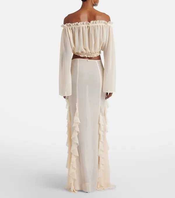 BANANHOT Ora Maxi Skirt - Beige