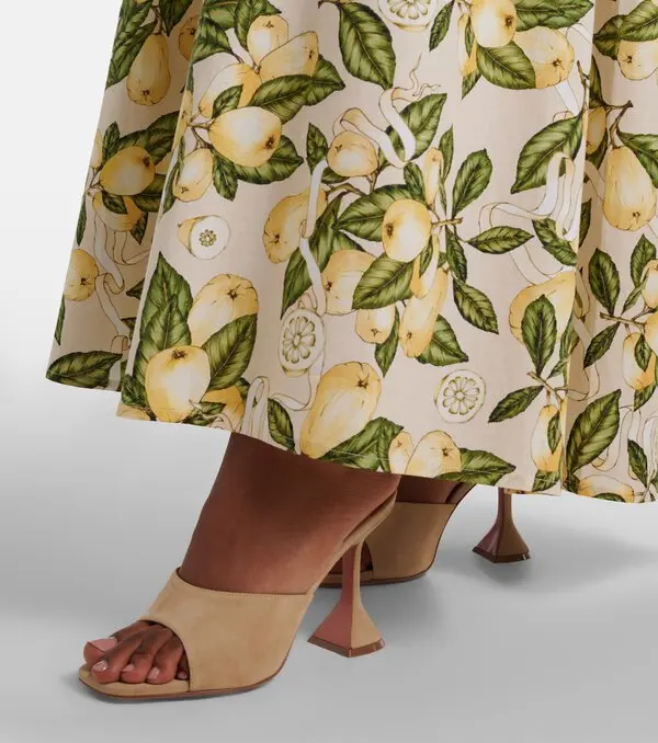 Amina Muaddi Lupita Suede Mules