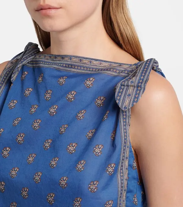 DÔEN Amalia Printed Top - Blue