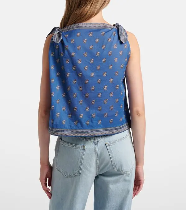 DÔEN Amalia Printed Top - Blue