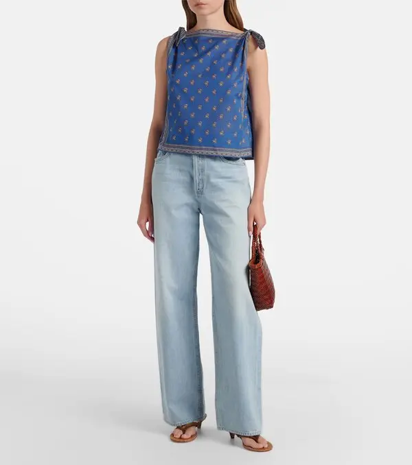 DÔEN Amalia Printed Top - Blue